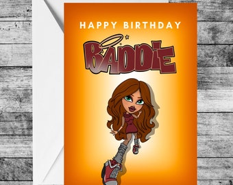 Baddie Birthday Card - Etsy Australia