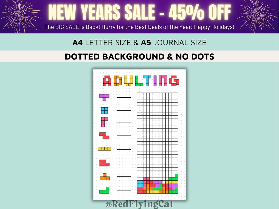 Adulting Tracker: Fun Printable Tracker for Monthly Habits and Tasks ...