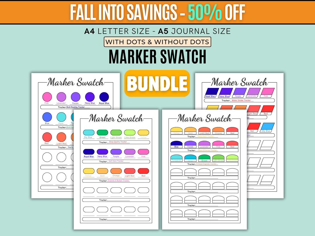 Marker Swatch Printable | Marker Color Chart, Art Supplies Organizer ...
