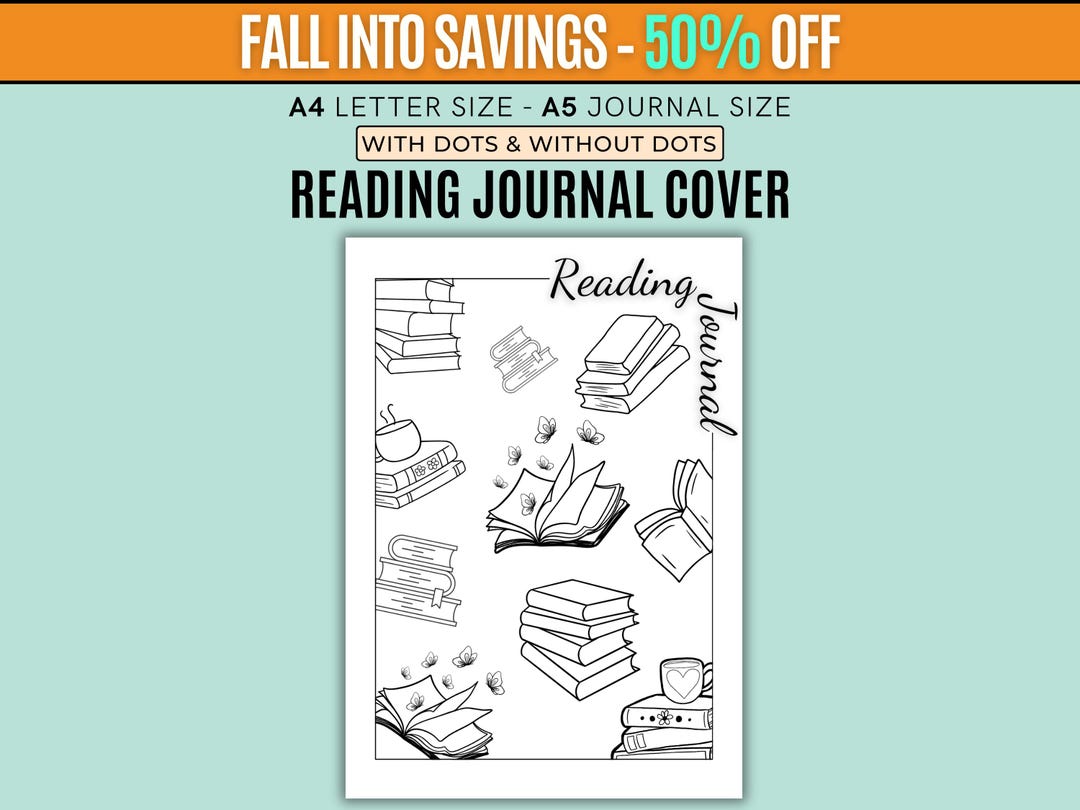 Reading Journal Cover Printable | Book Tracker Cover Page, Literacy ...