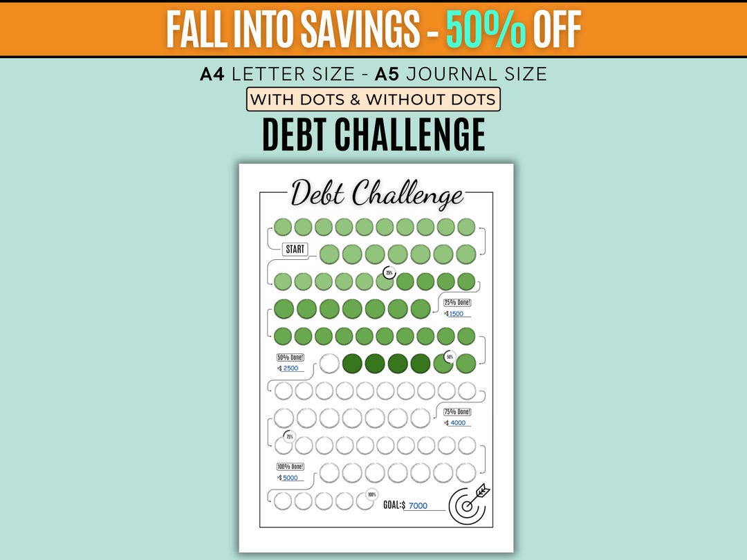 Debt Challenge Tracker | Debt Payoff Printable, Savings & Budget ...