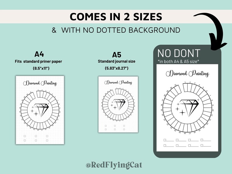 Diamond Painting Tracker Printable Track Your Projects Hobby & Habit ...