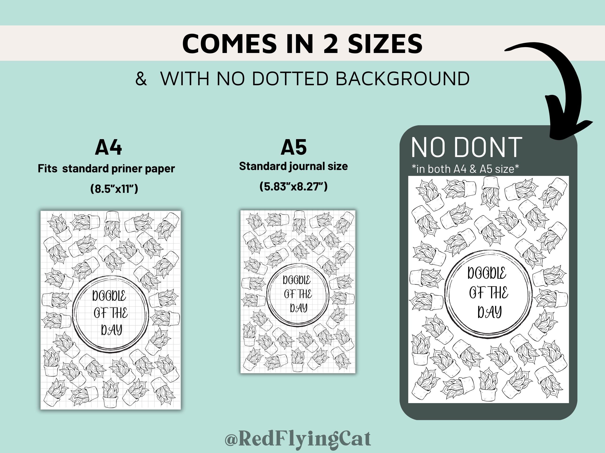 Doodle of the Day Bundle A: Printable Journal Planner Pages. Fun ...