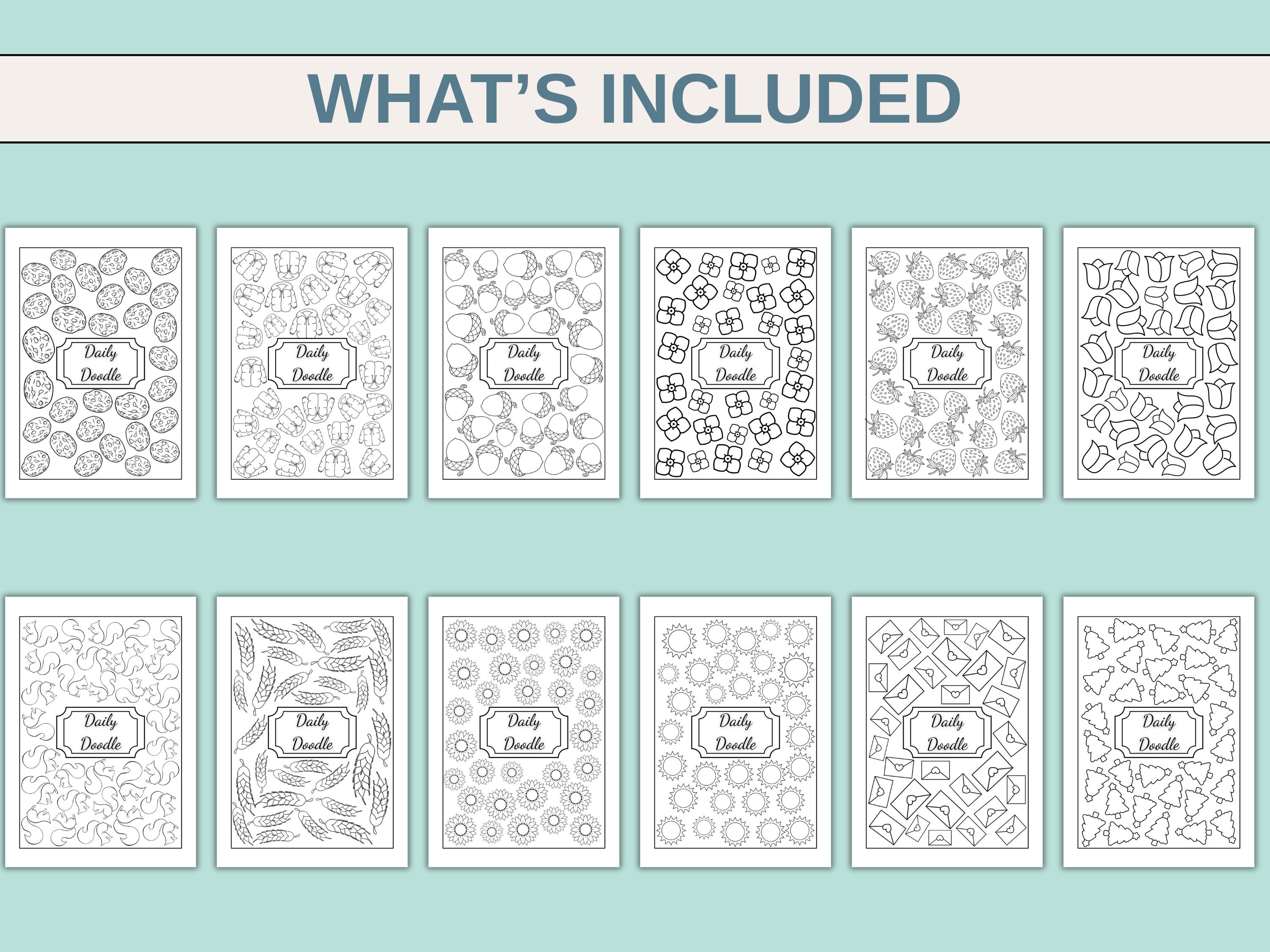 Doodle of the Day Bundle Printable | Daily Doodle Journal, Creative ...