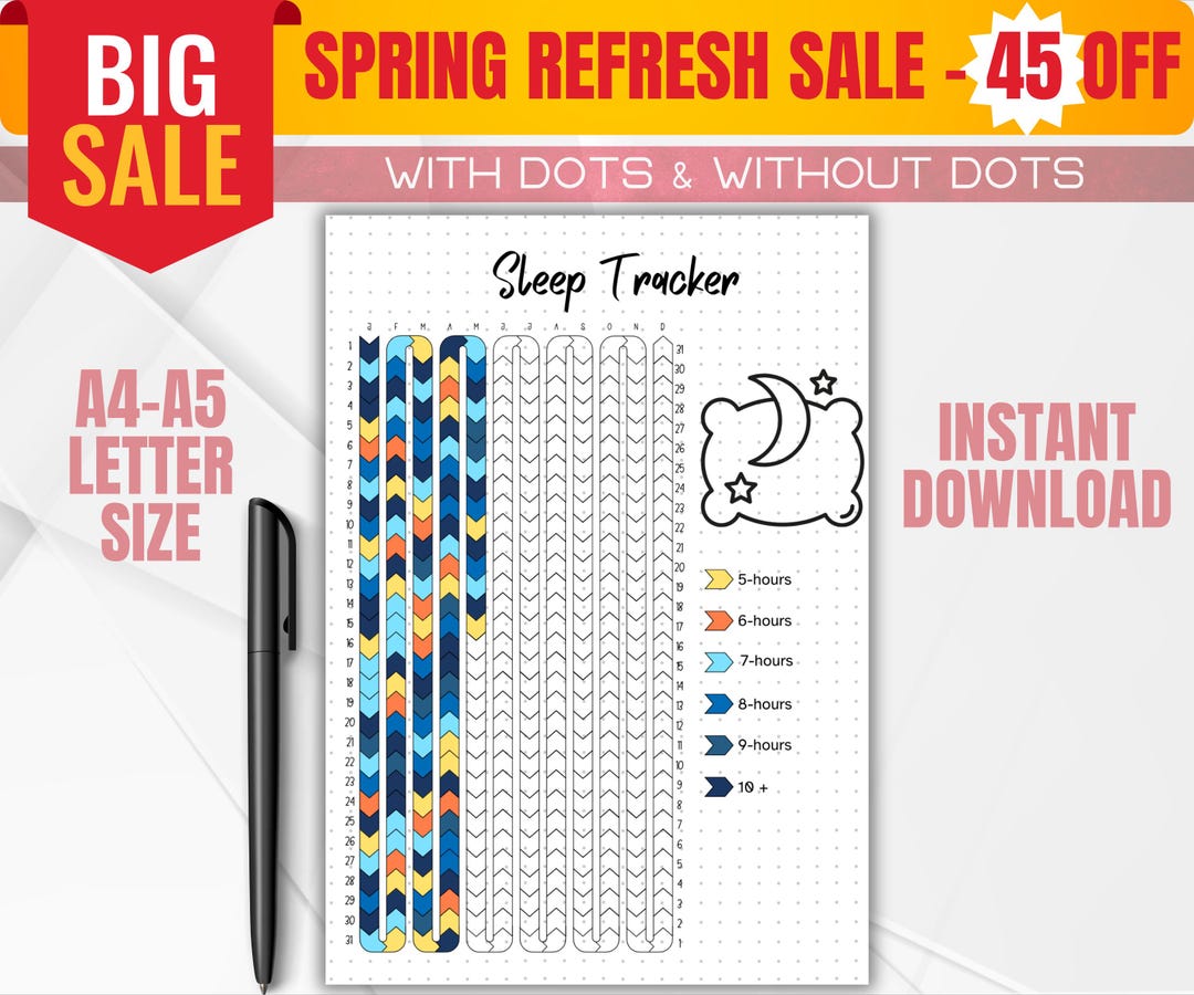 Sleep Tracker | Printable Sleep Log | Digital Sleep Journal | Self-care ...