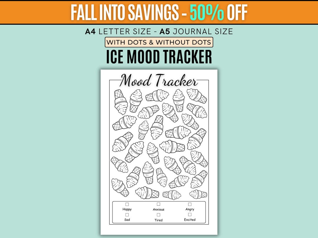 Ice Cream Mood Tracker – PRINTABLE Journal Page - Succulent Mood ...