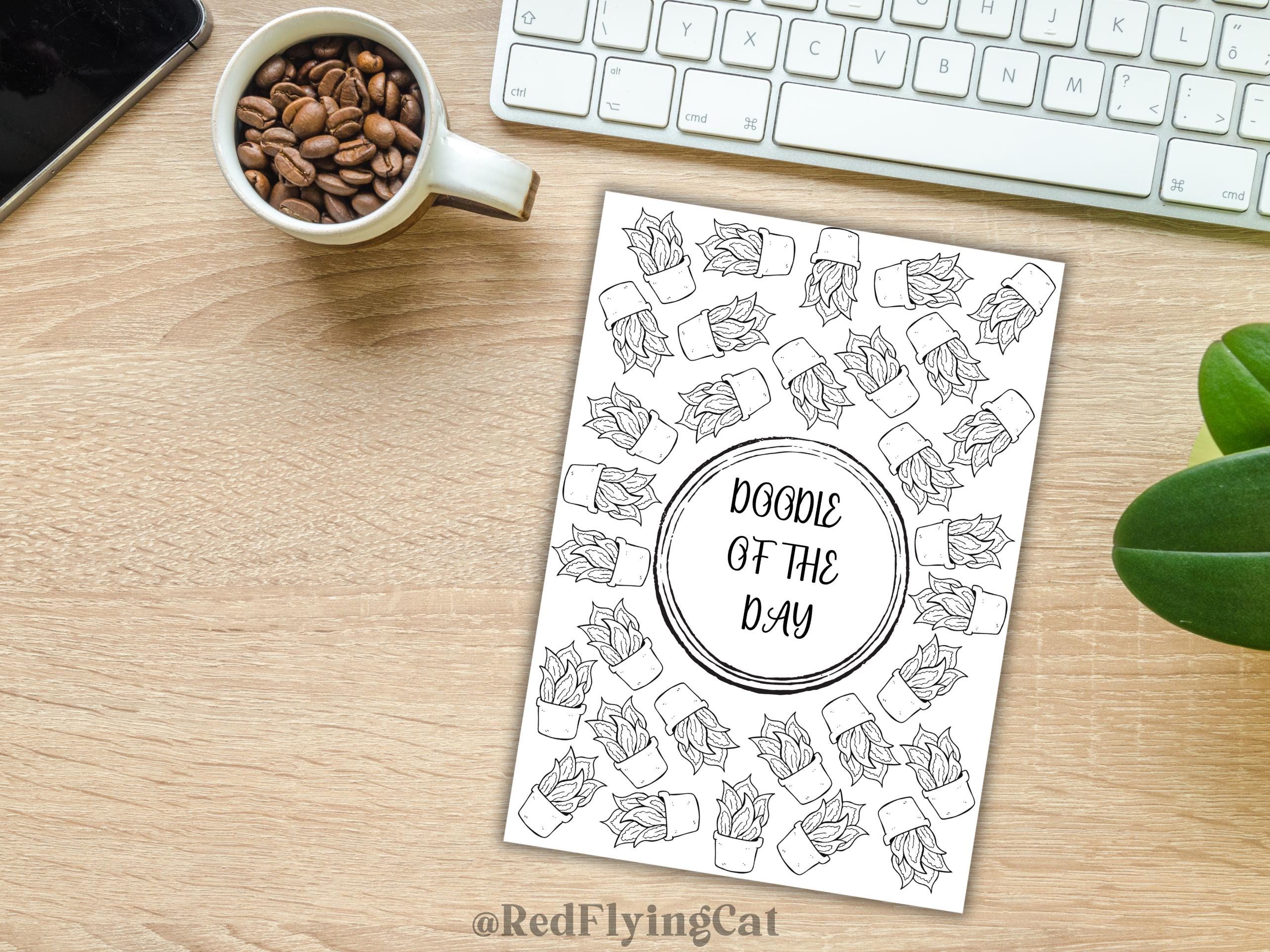 Doodle of the Day Bundle A: Printable Journal Planner Pages. Fun ...