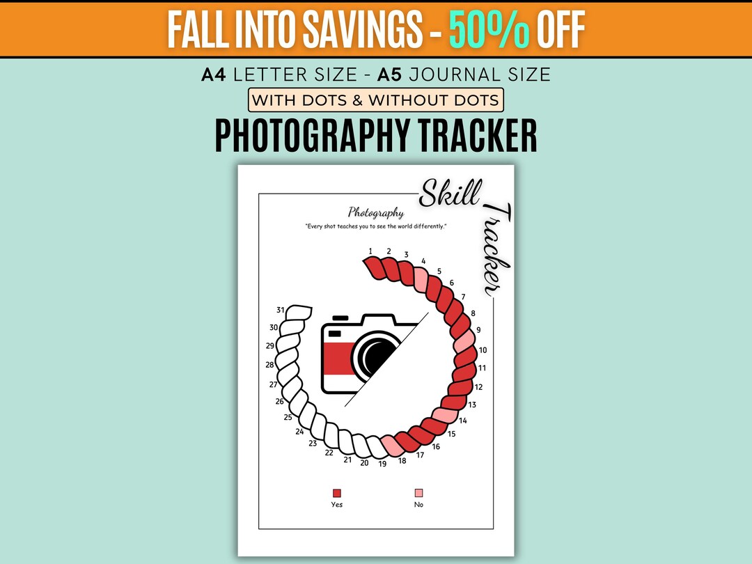 Photography Tracker | Printable Photography Log for Daily Practice ...