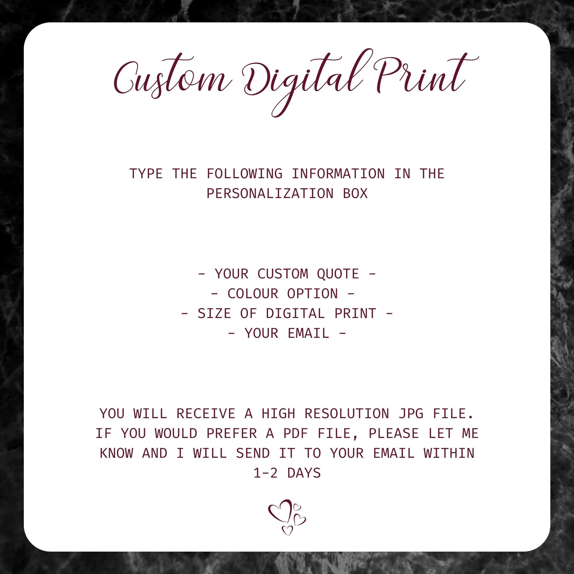 Printable Custom Quote Prints, Printable Custom Quotes, Printable Self ...