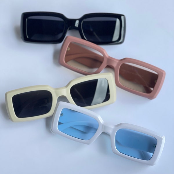 Mens Small Rectangular Sunglasses - Etsy