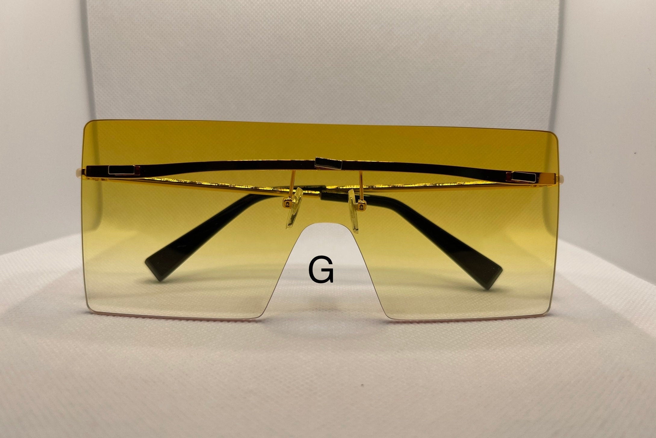 Women’s Oversized Shades•square Shades•big Frame•ladies•rimless Shades ...