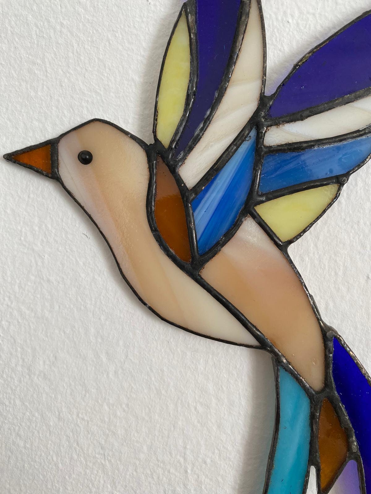 Stained Glass Bird Wall Decoration / Glass Home Decoration - Etsy