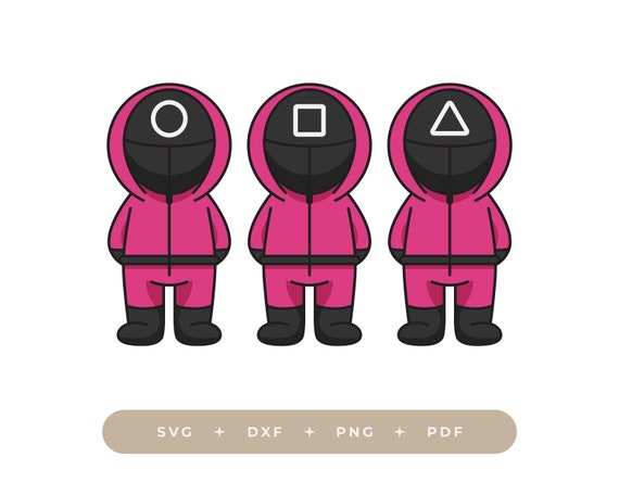 Squid Game Cartoon Guards SVG / Squid Game Vector Design / | Etsy