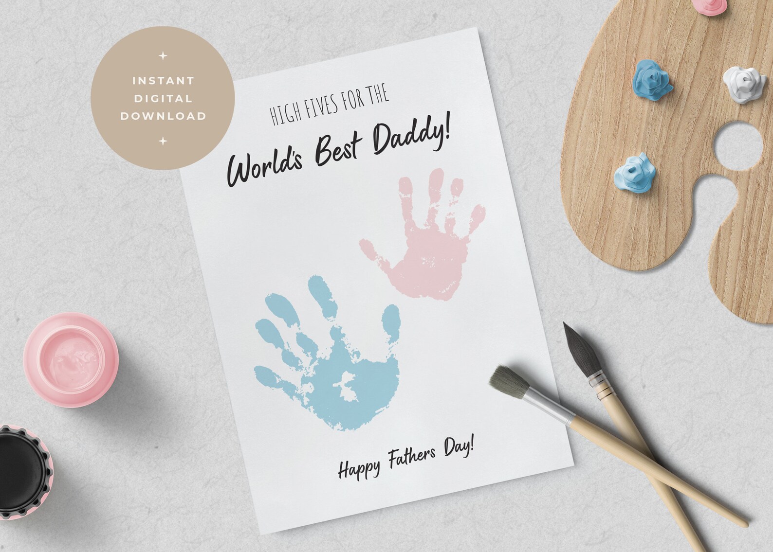 PRINTABLE Fathers Day Handprint Gift / Fathers Day Craft Activity ...