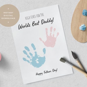 PRINTABLE Fathers Day Handprint Gift / Fathers Day Craft Activity ...