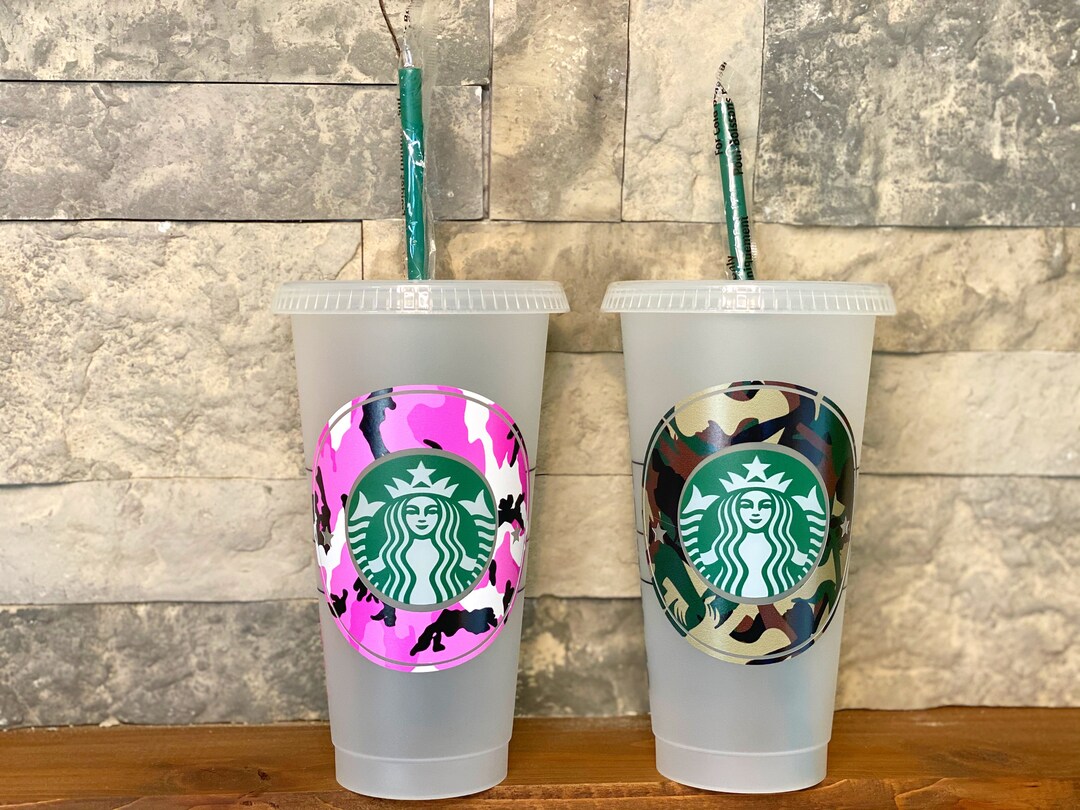 CAMOUFLAGE STARBUCKS Custom Cup | Personalized Reusable Cold Cup | Camo ...