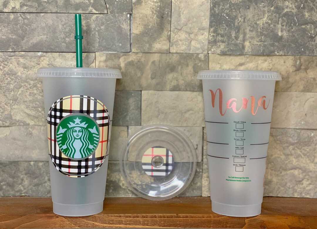 CUSTOM PLAID STARBUCKS Cup | Personalized Coffee Cup With Lid | Cute ...