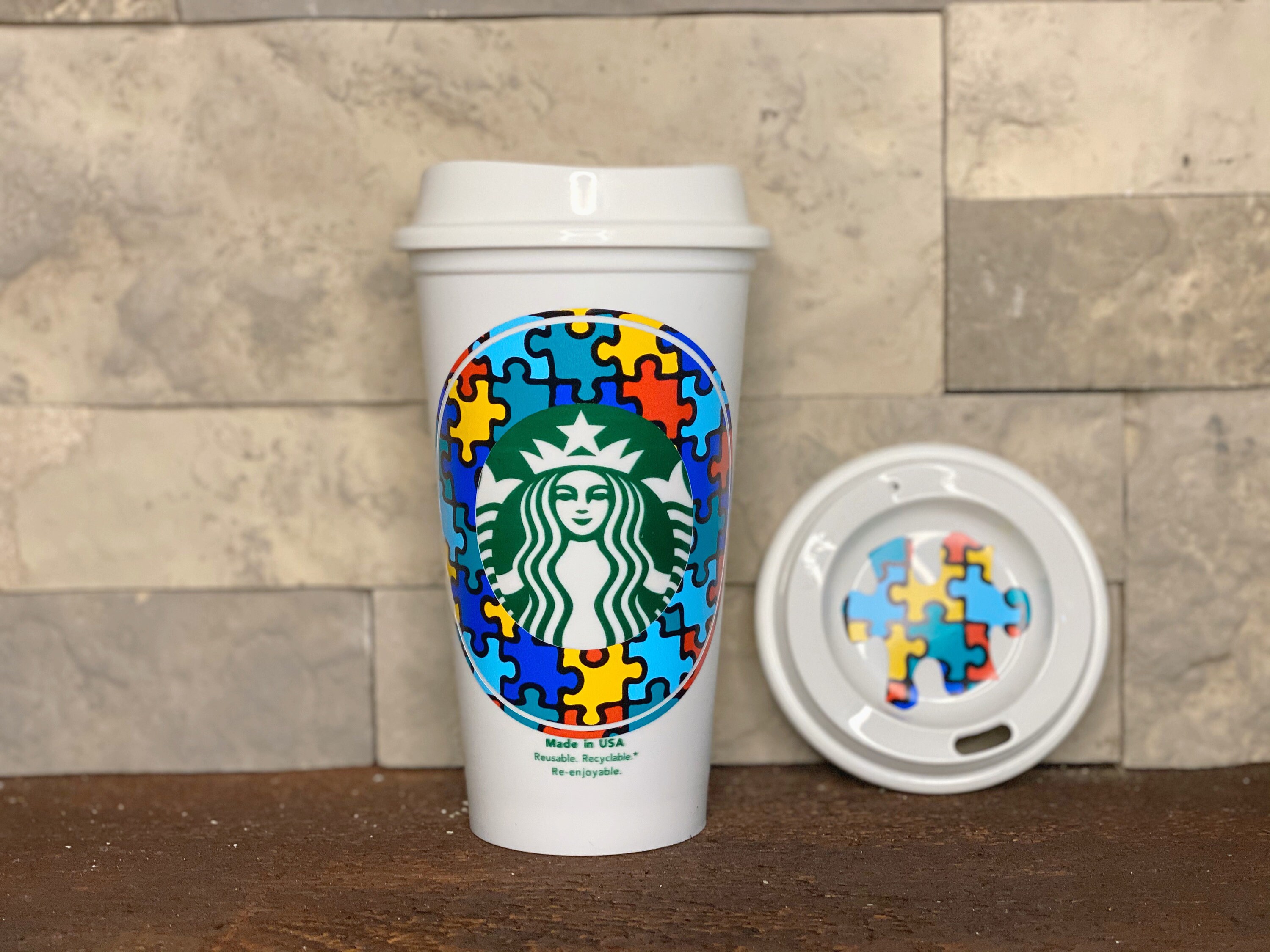 AUTISM AWARENESS Custom Starbucks Cup Reusable Hot Tumbler - Etsy