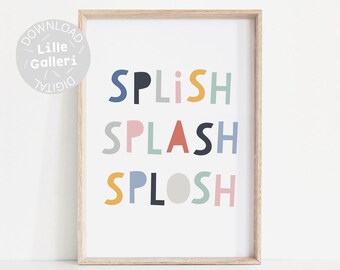Kids Bathroom Print - Etsy