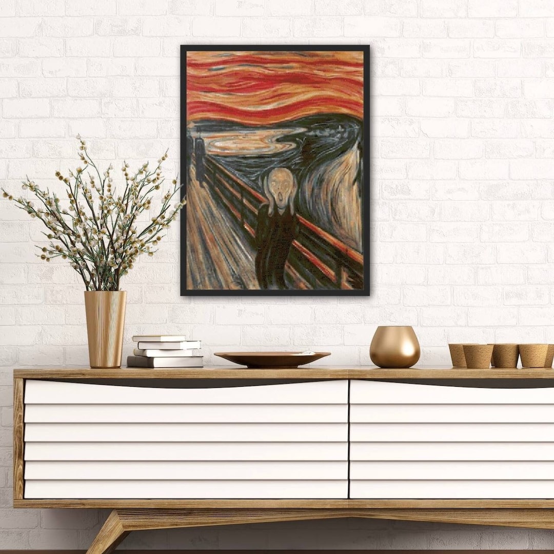Cross Stitch Pattern. the Scream Edvard Munch. PDF File. Fast Loading ...
