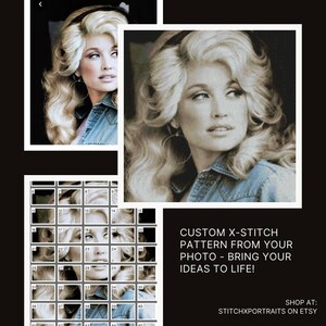 Cross Stitch Pattern Dolly Parton, PDF File Dolly Parton, Singers ...