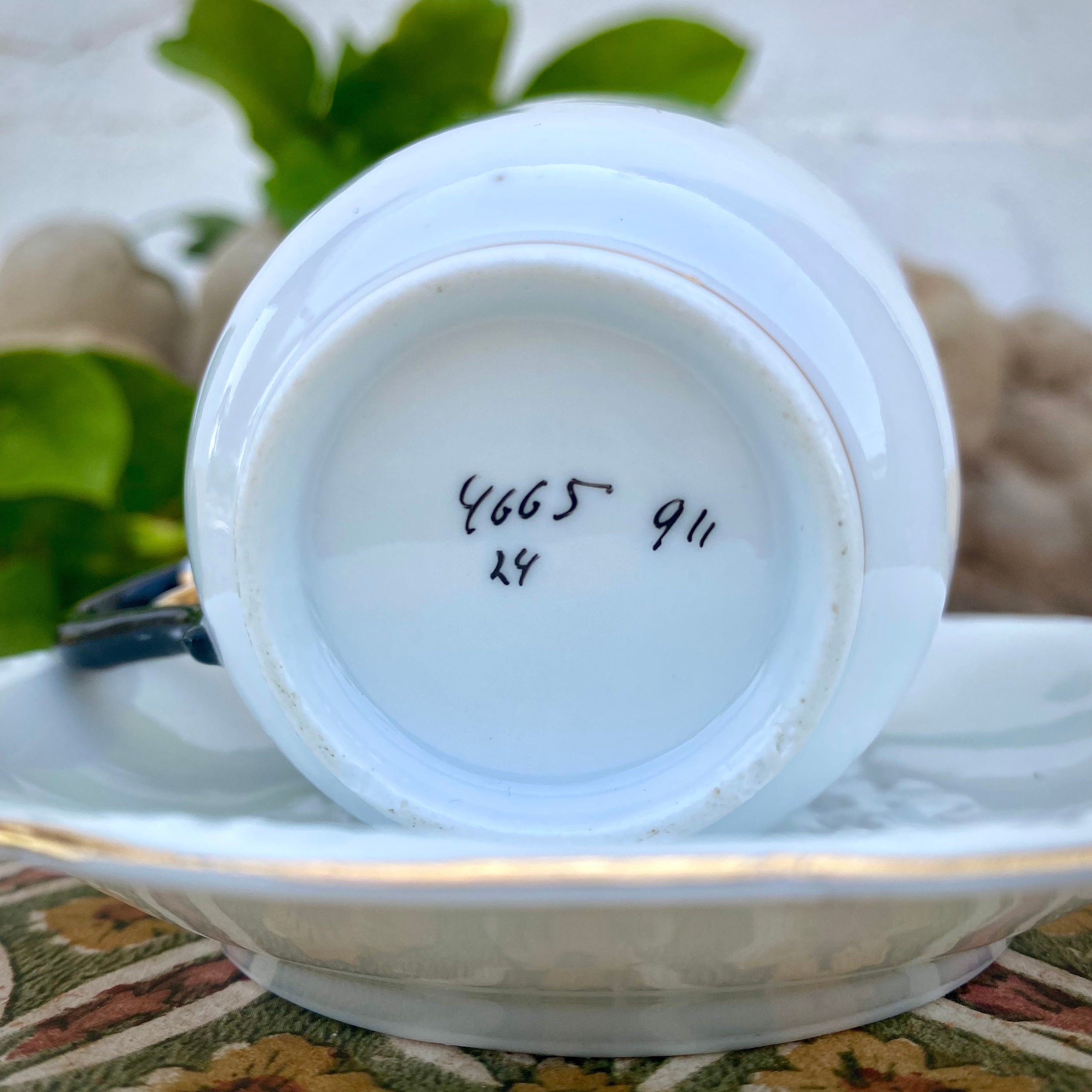 Antique Porcelain Cup With Saucer - Etsy