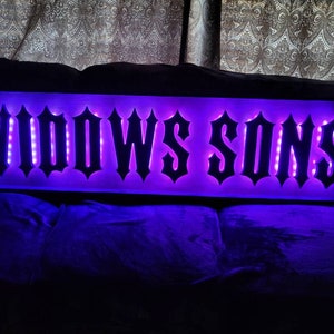 Widows Sons Large LED Sign - Etsy