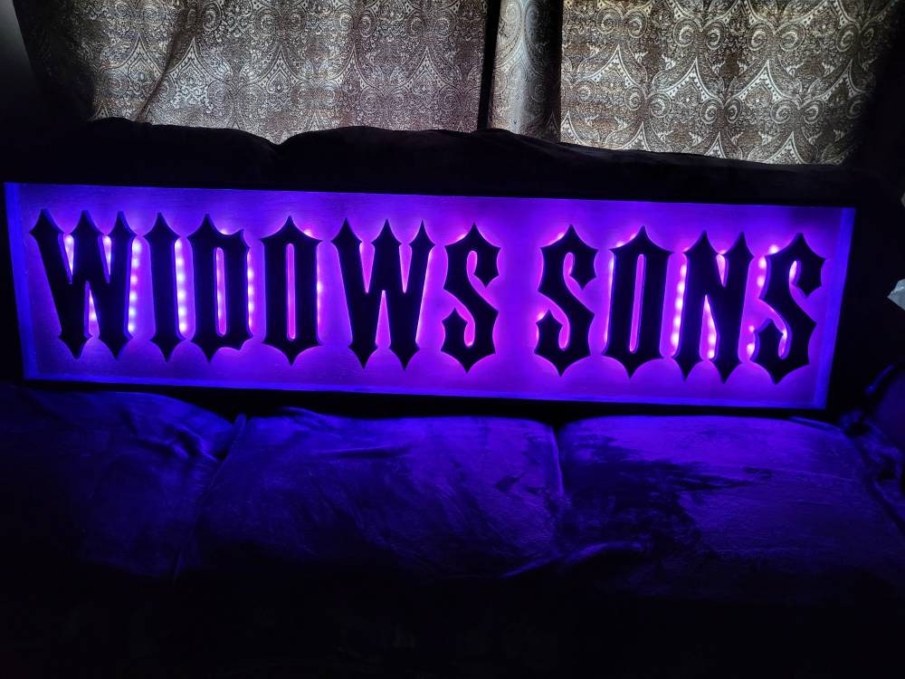Widows Sons Large LED Sign - Etsy