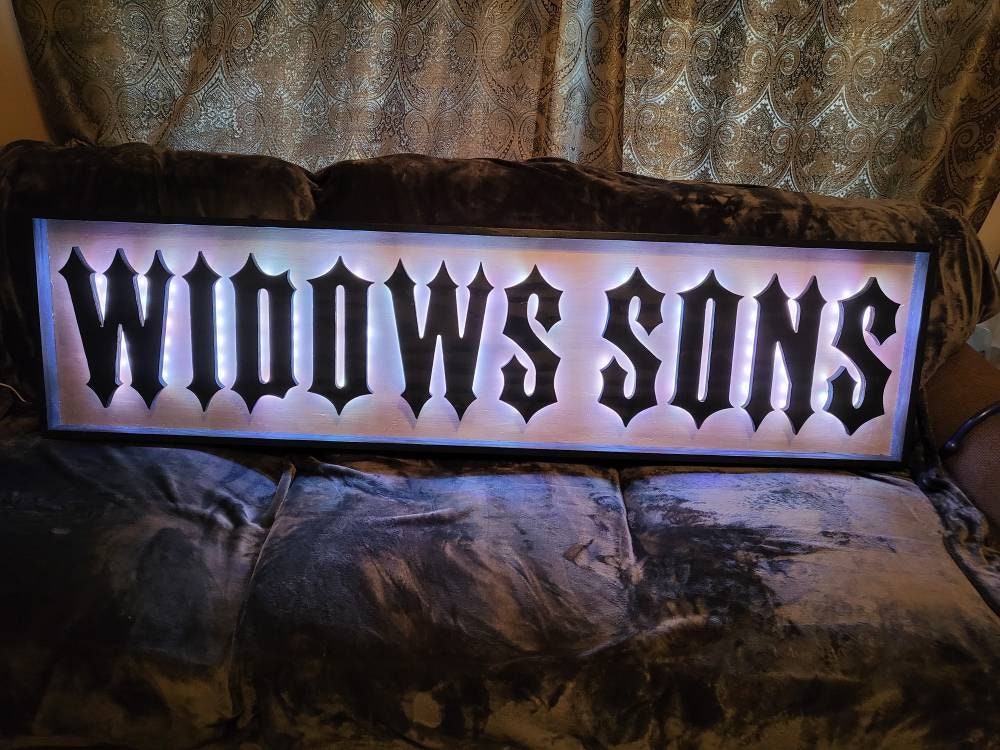 Widows Sons Large LED Sign - Etsy