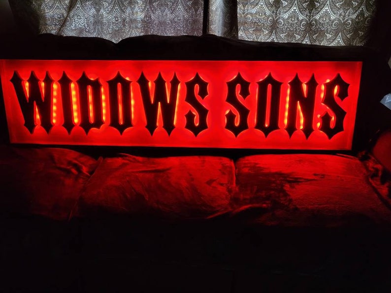Widows Sons Large LED Sign - Etsy