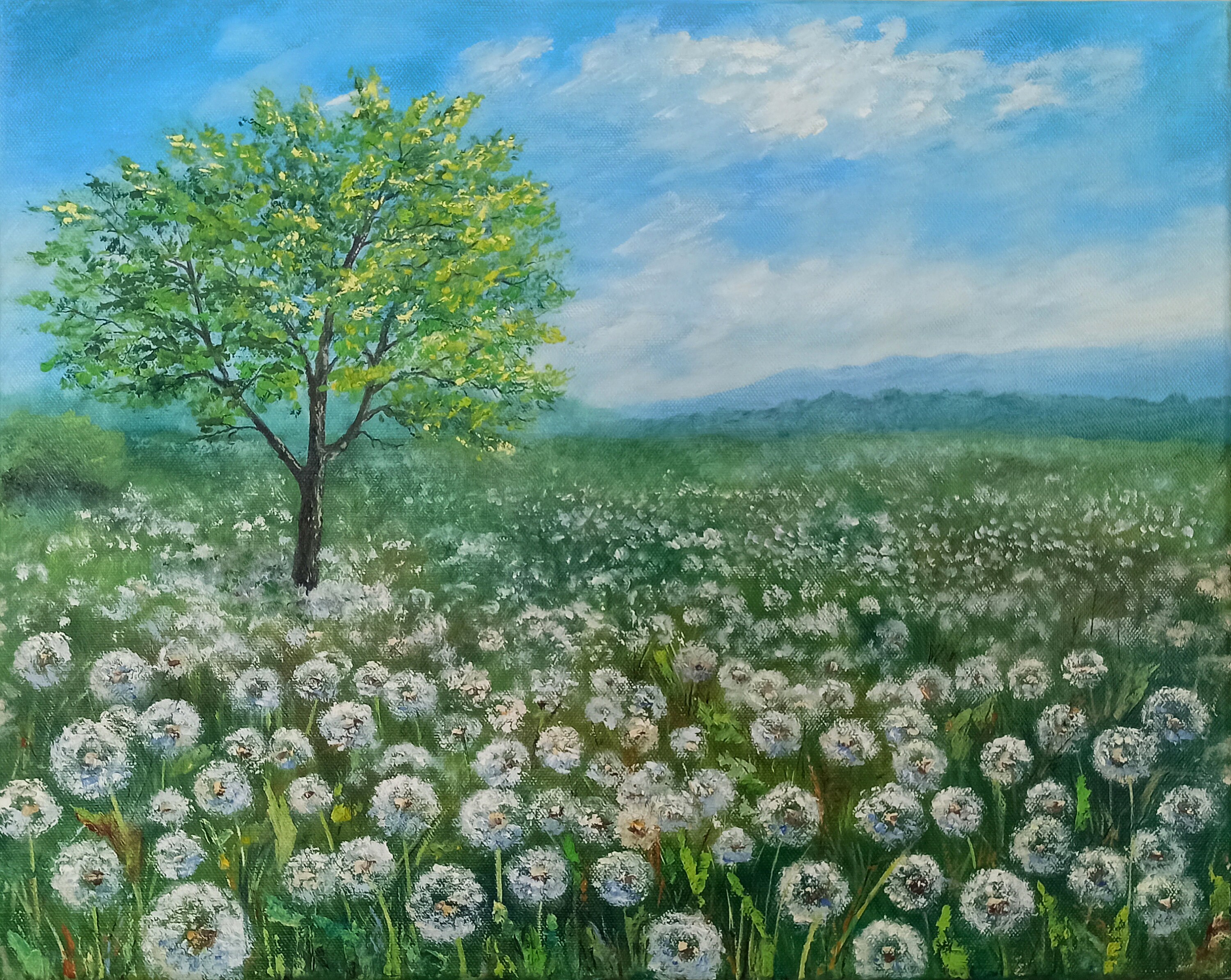 Dandelion Field Painting