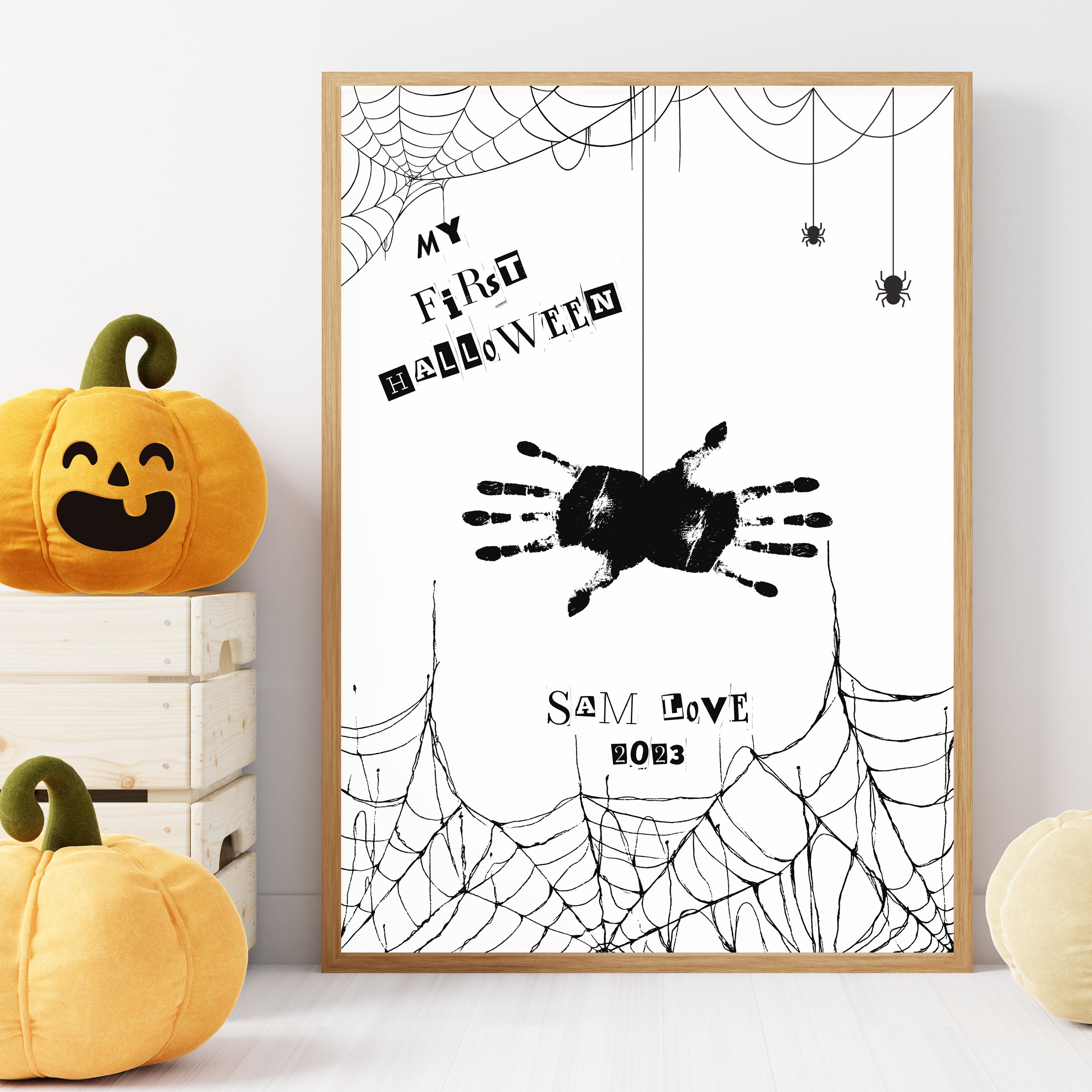 Customizable Spider Handprint DIY Craft for Kids my First - Etsy