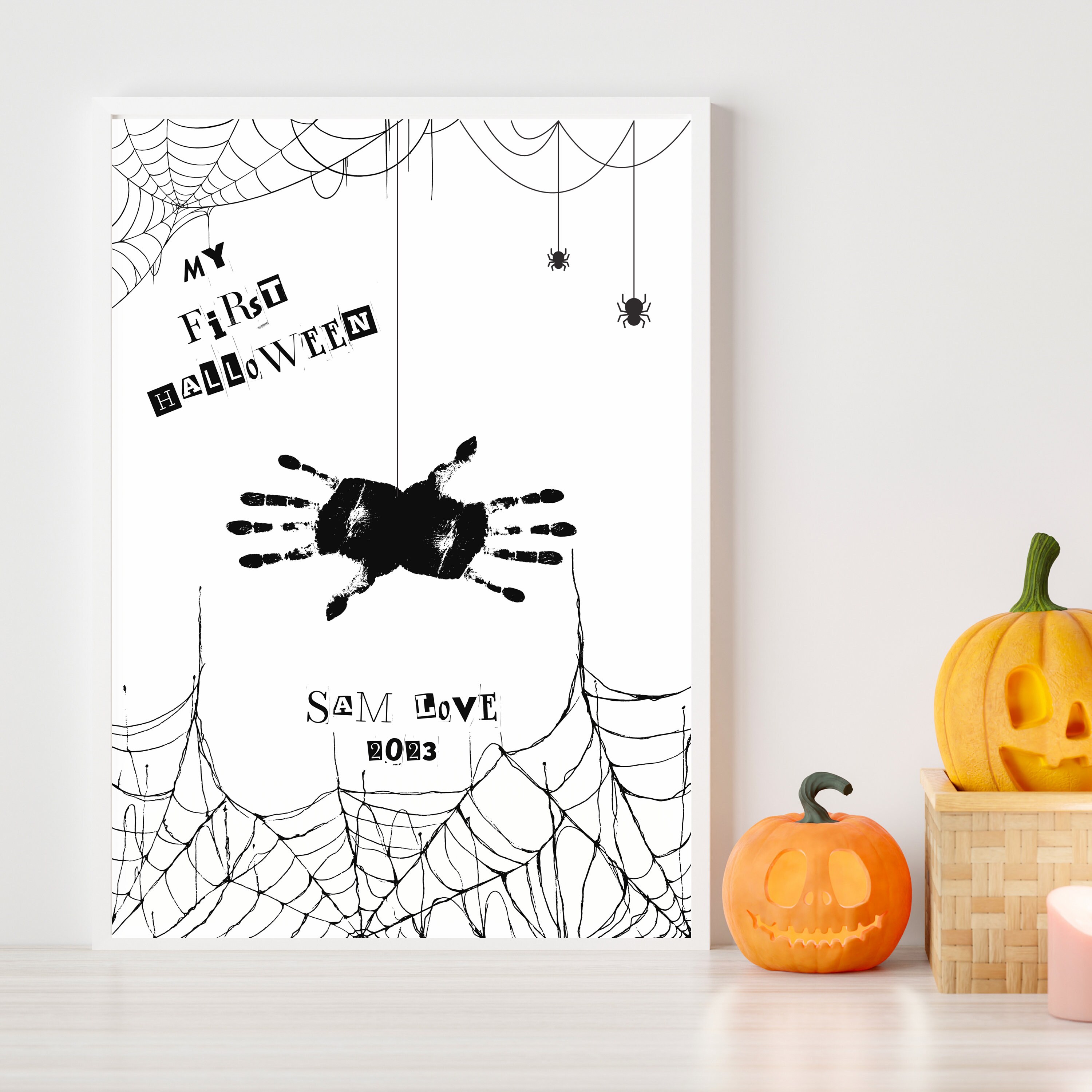 Customizable Spider Handprint DIY Craft for Kids my First - Etsy