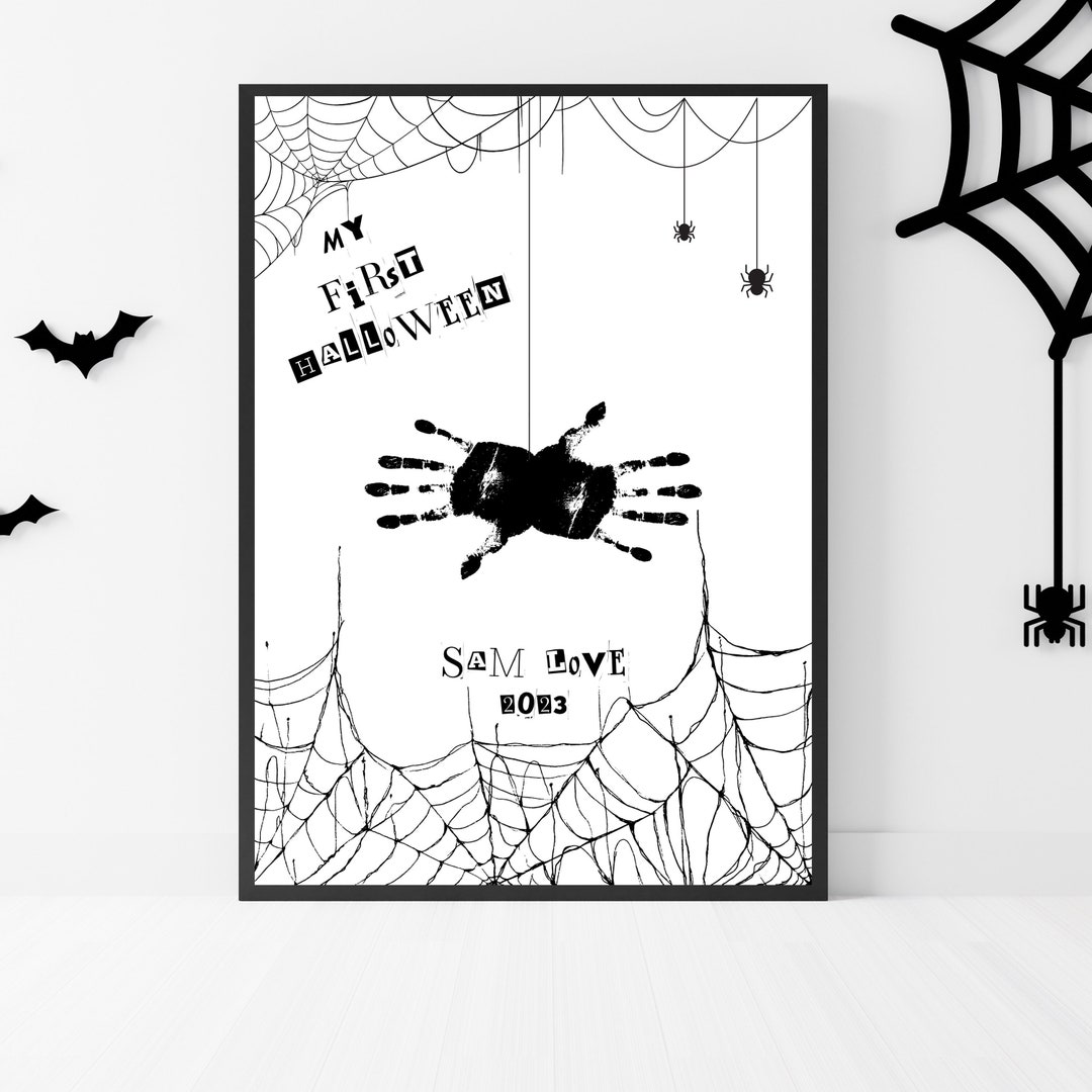 Customizable Spider Handprint DIY Craft for Kids my First - Etsy