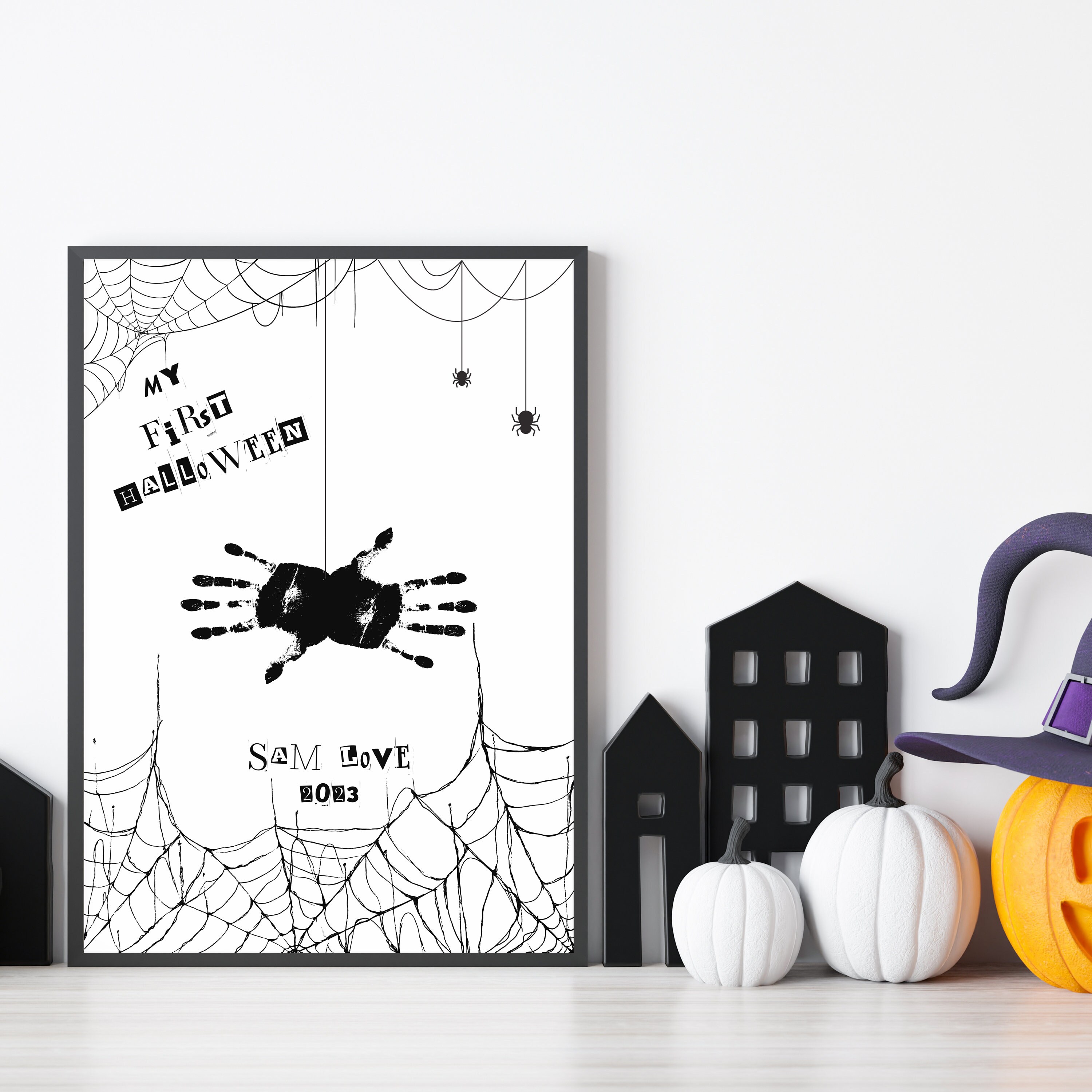 Customizable Spider Handprint DIY Craft for Kids my First - Etsy
