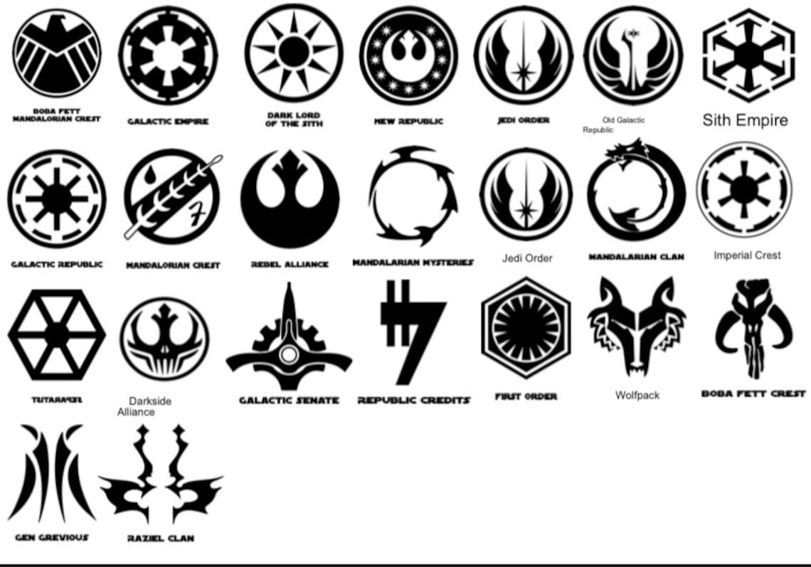 Star Wars symbol art permanent vinyl decal | Etsy