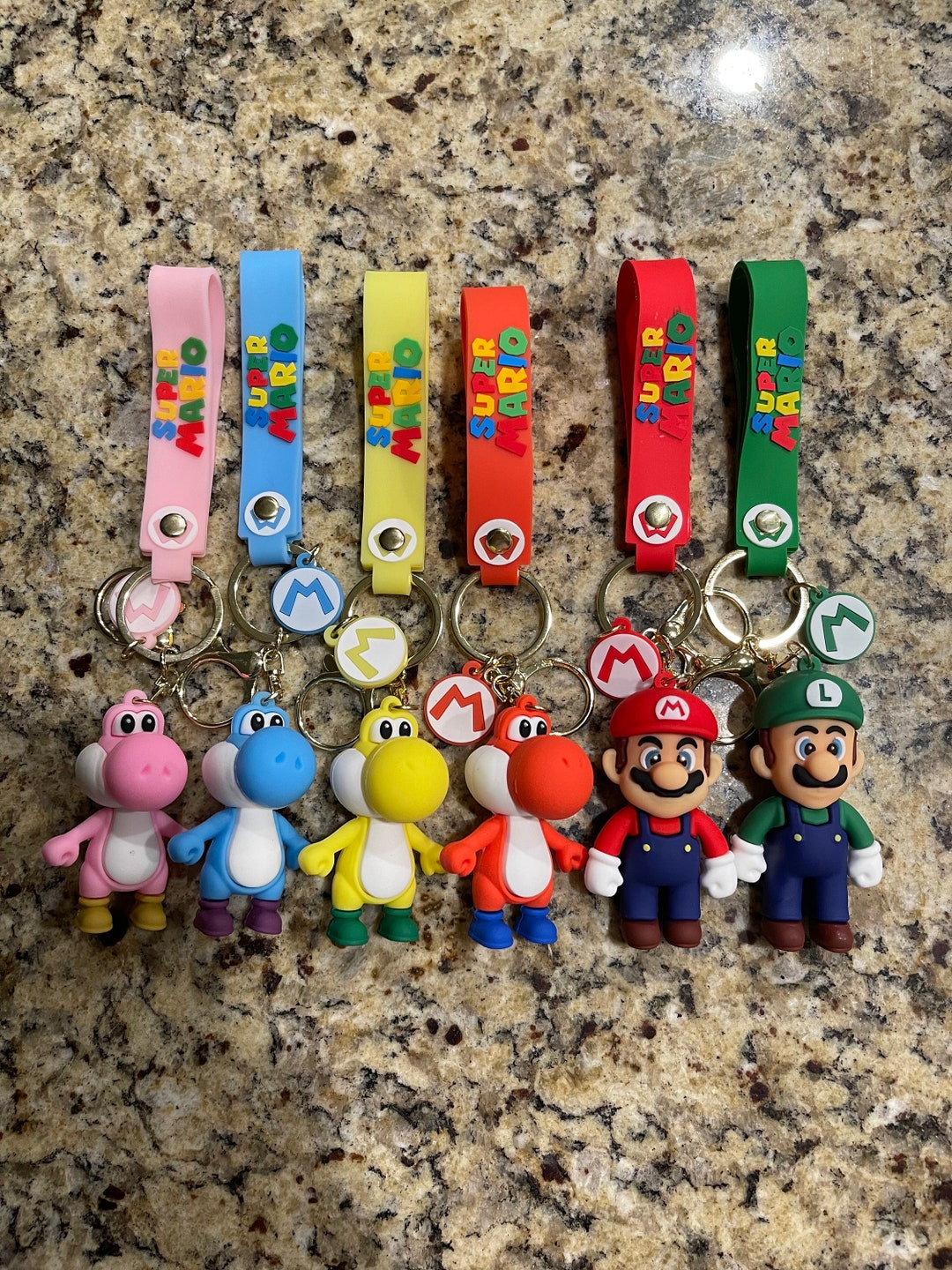Mario Silicone Keychains Characters Backpack Car Charm - Etsy