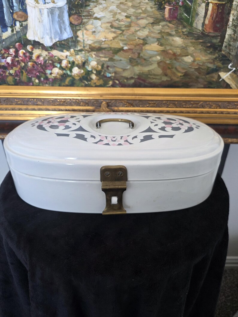 Rare German Enamelware Bread Box in Mint Condition - Etsy