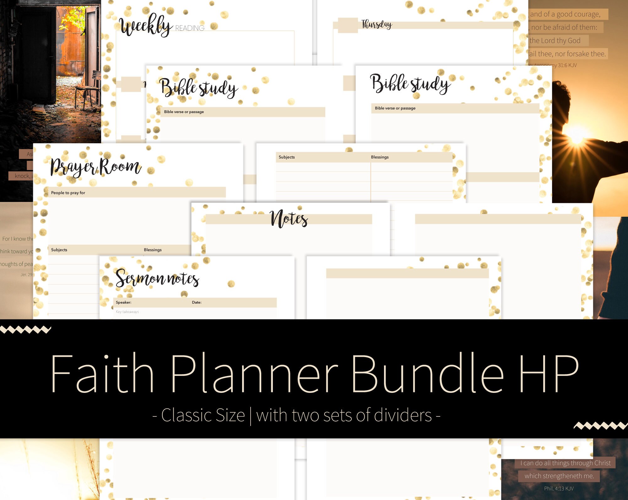 Faith Planner HP Classic Inserts Bundle - Etsy