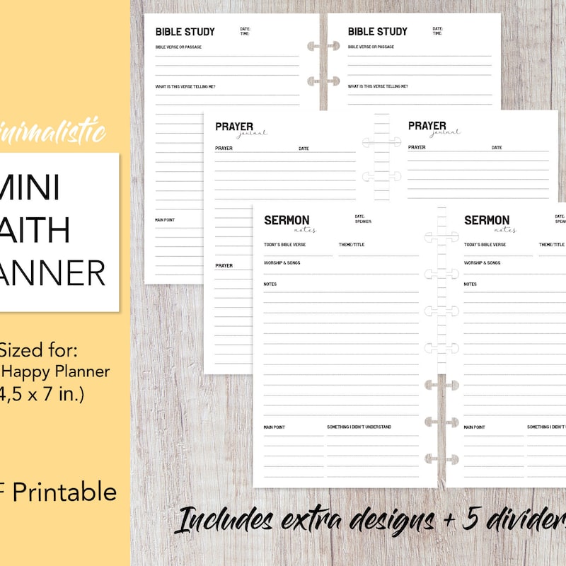 Faith Planner Insert - Etsy