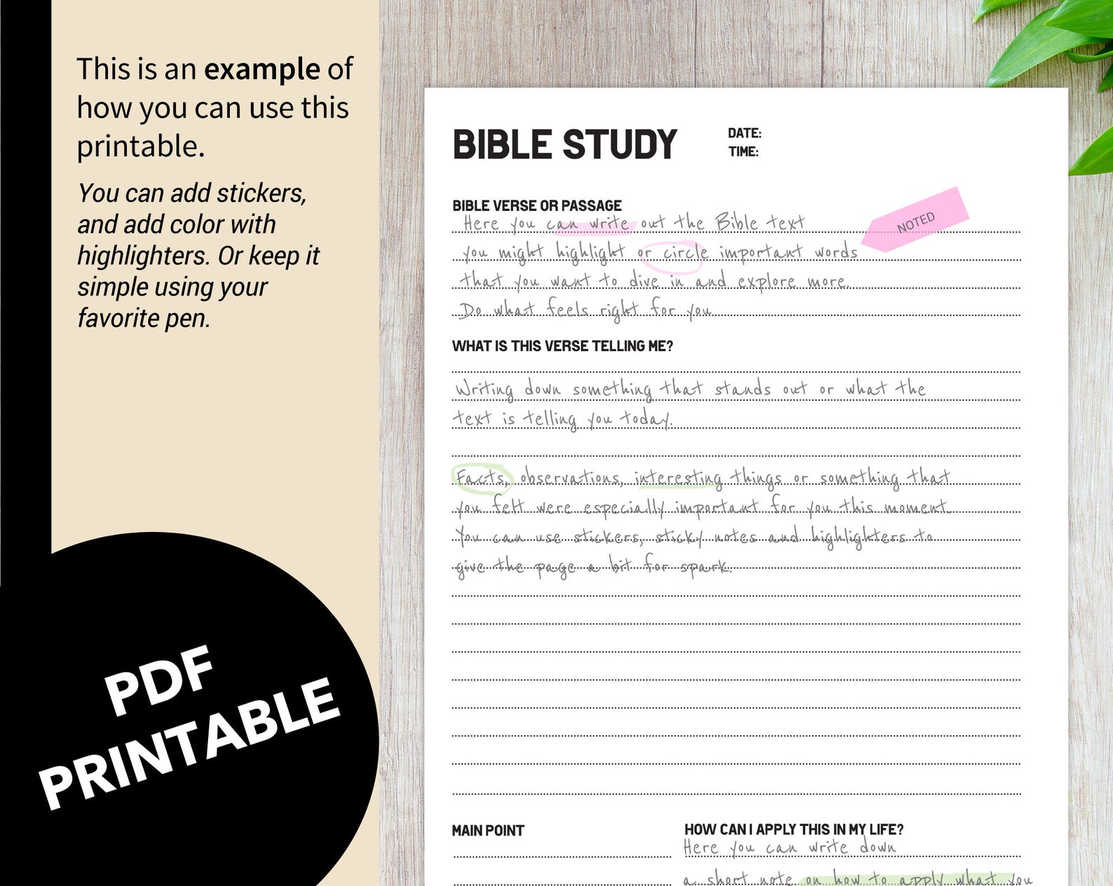 Bible Planner Study Insert A5 Minimalistic, War Binder A5 Insert, Bible ...