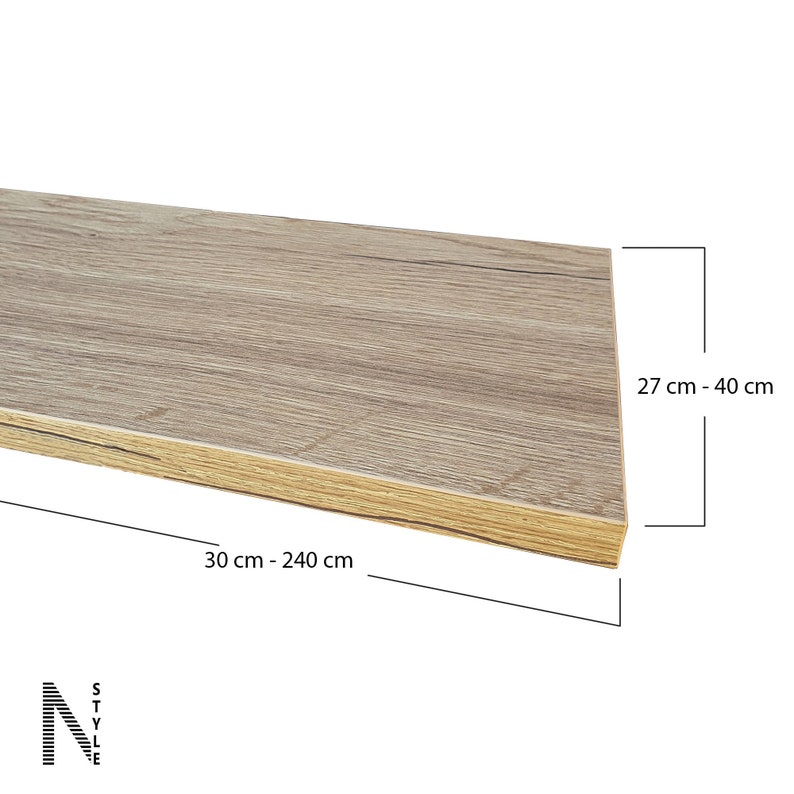 27cm ,30cm ,33cm, 35cm, 37cm,40cm Deep Wall Shelves With Brackets. Old ...