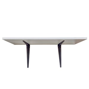 19.2cm, 22cm, 25cm Deep Wall White Shelf With Brackets. White Colour ...