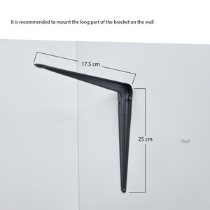 19.2cm, 22cm, 25cm Deep Wall White Shelf With Brackets. White Colour ...