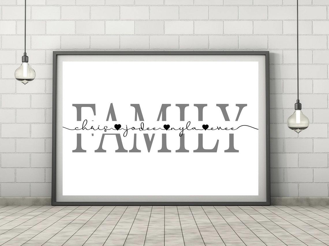 Personalised Family Print - Etsy