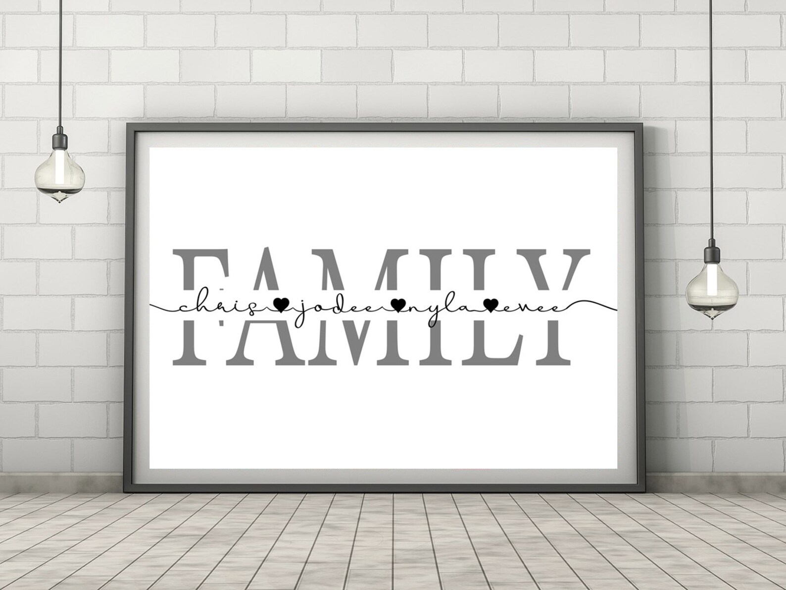 Personalised Family Print - Etsy