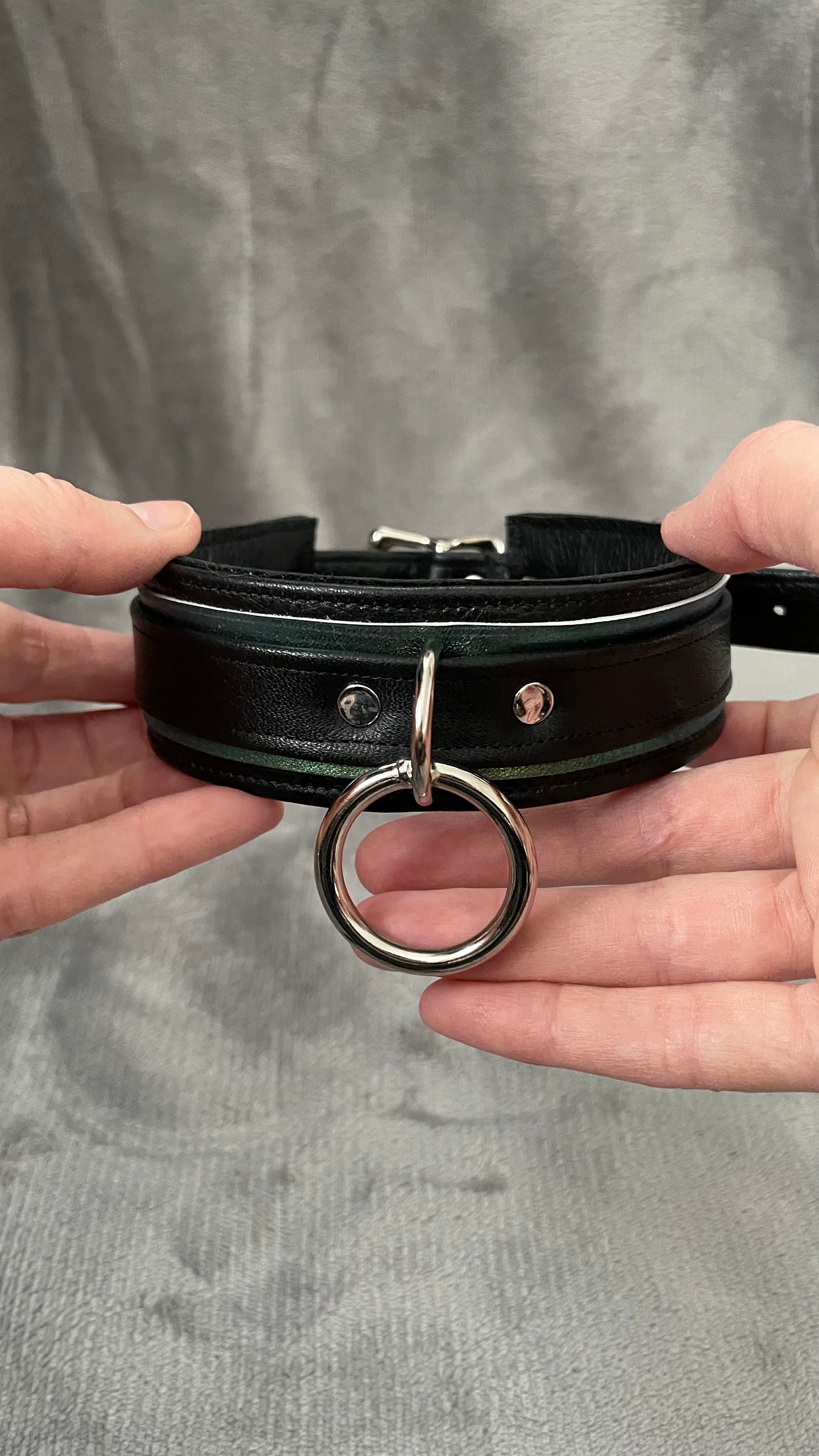 Poison Garden Leather O-ring Collar by Loquaciousleatherco - Etsy