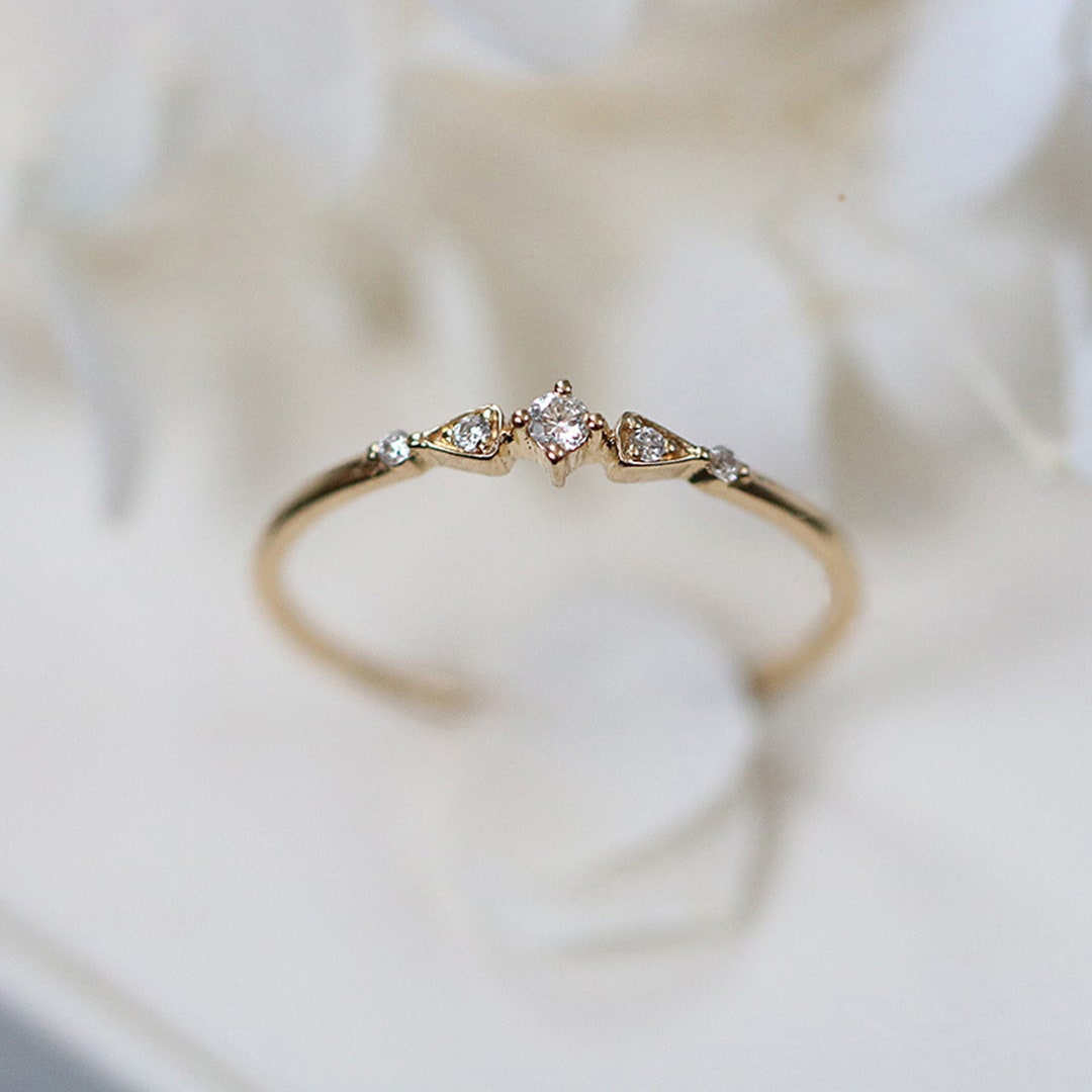 Minimalist Ring Thin Ring Dainty Ring Stack Ring Engagement Ring 925 ...