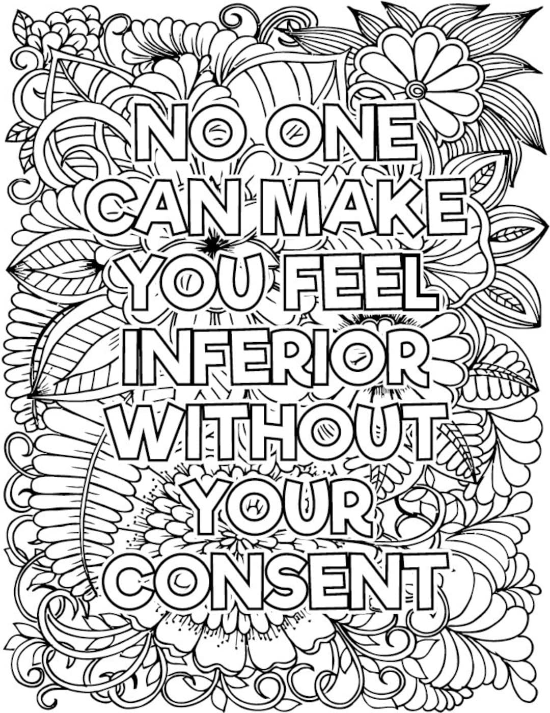 Inspirational Digital Coloring Print - Inferior - Etsy