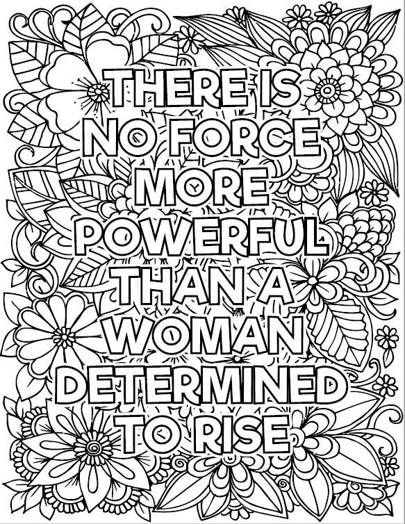 Inspirational Digital Coloring Print - No Force Greater - Etsy